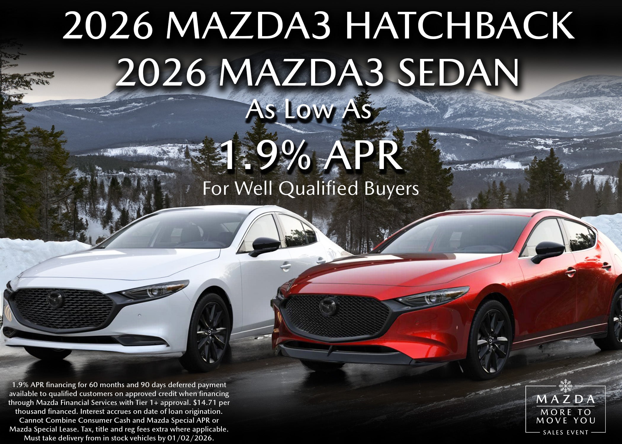 $1500 Consumer Cash or 1.9% APR for 60 mo | South Burlington Mazda ...